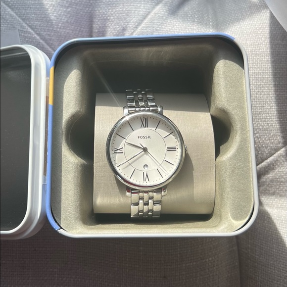 Fossil | Accessories | Fossil Stainless Steel Three Hand Date Watch | Poshmark